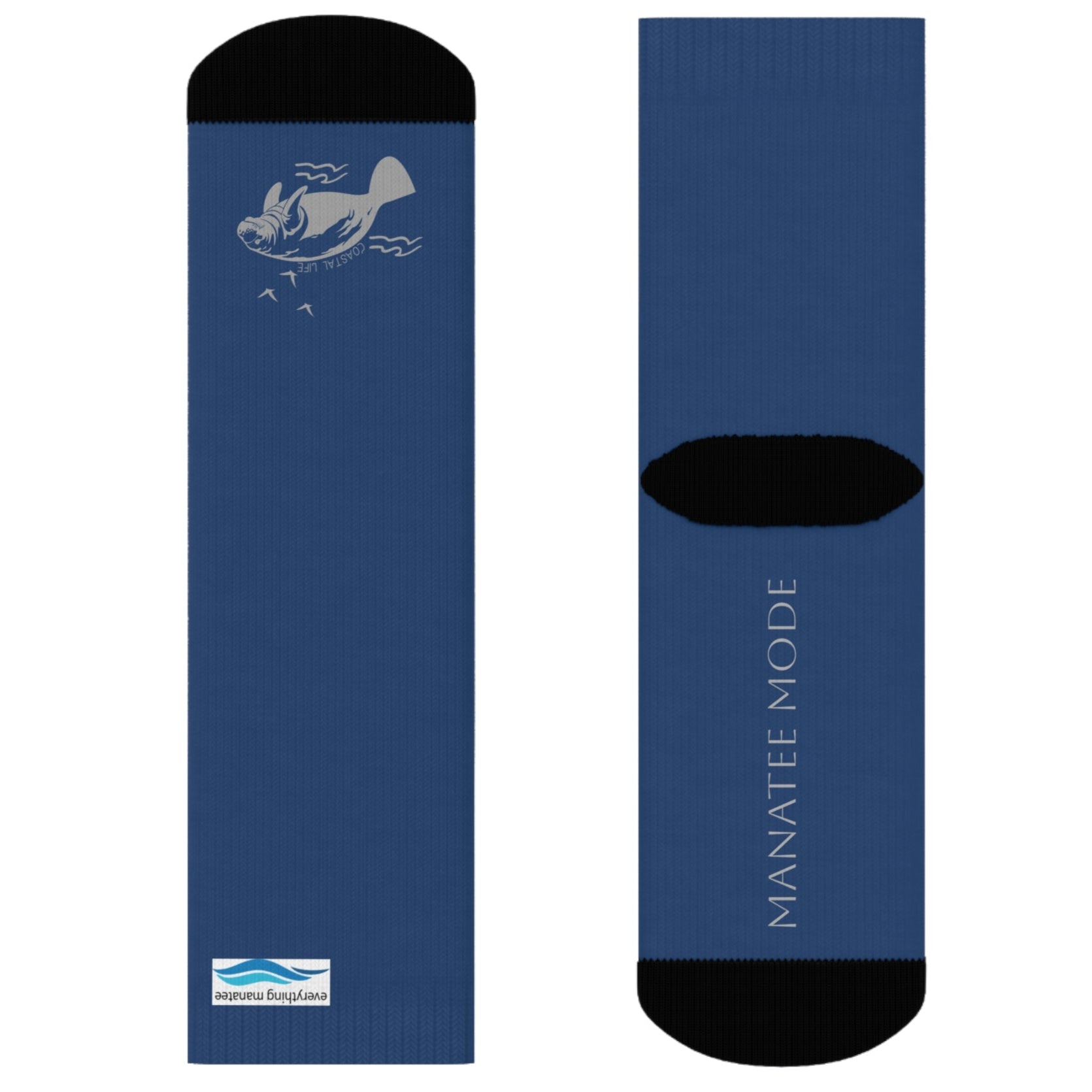 Classic Coastal Manatee Crew Socks | Mens